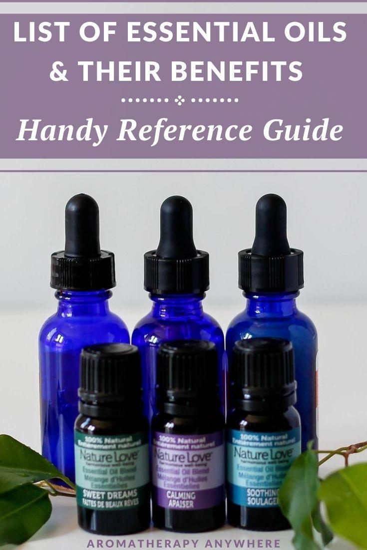 List of Essential Oils and Benefits | Quick Reference Guide